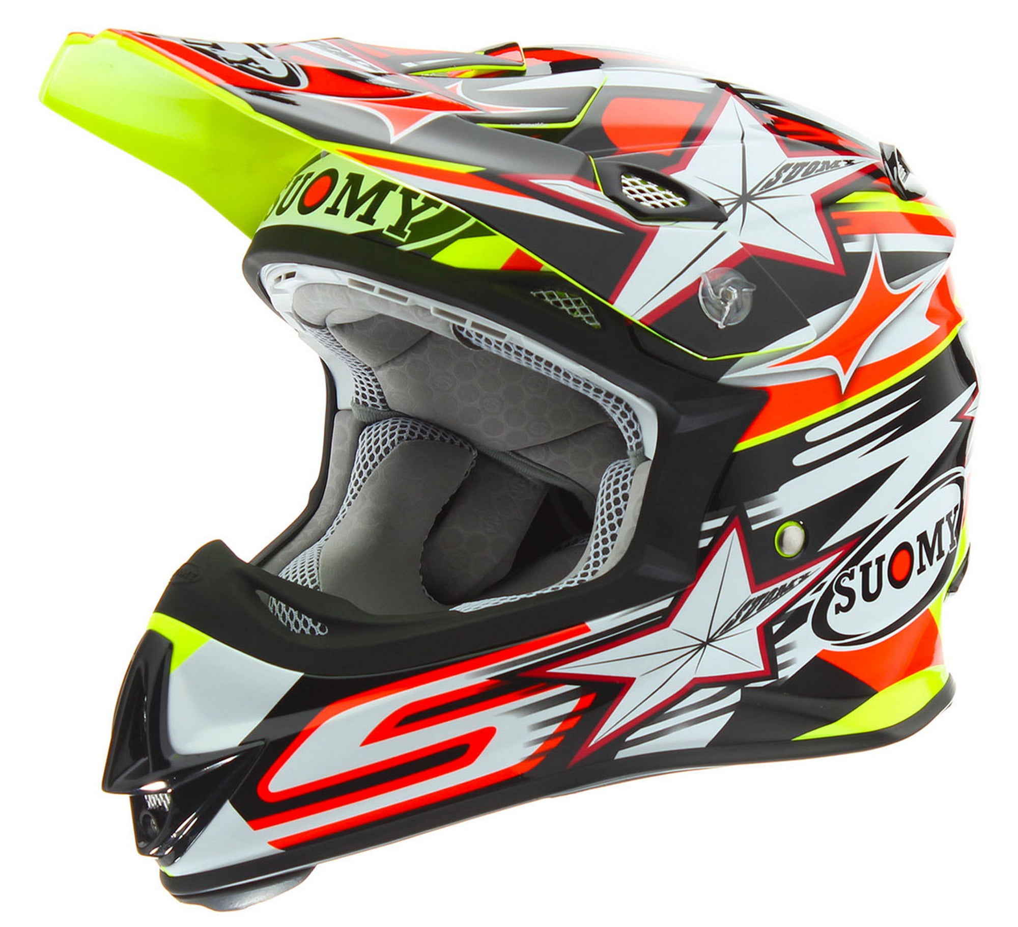 Suomy Jump Bullet MX Offroad Helmet Yellow/Red XS - Walmart.com