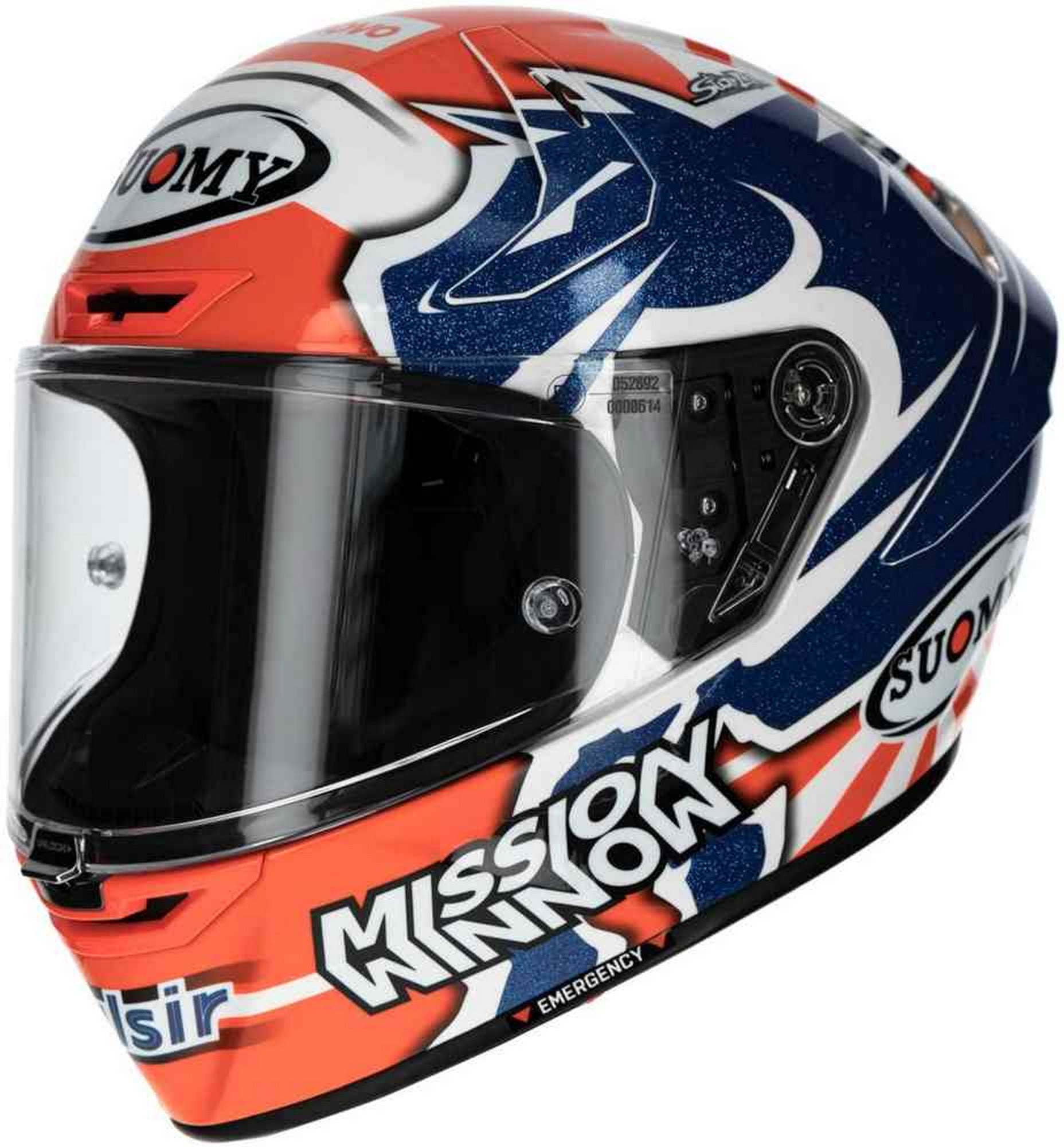 Suomy SR-GP Dovi Replica 2019 with Logo Racing Helmet - Blue/Orange ...