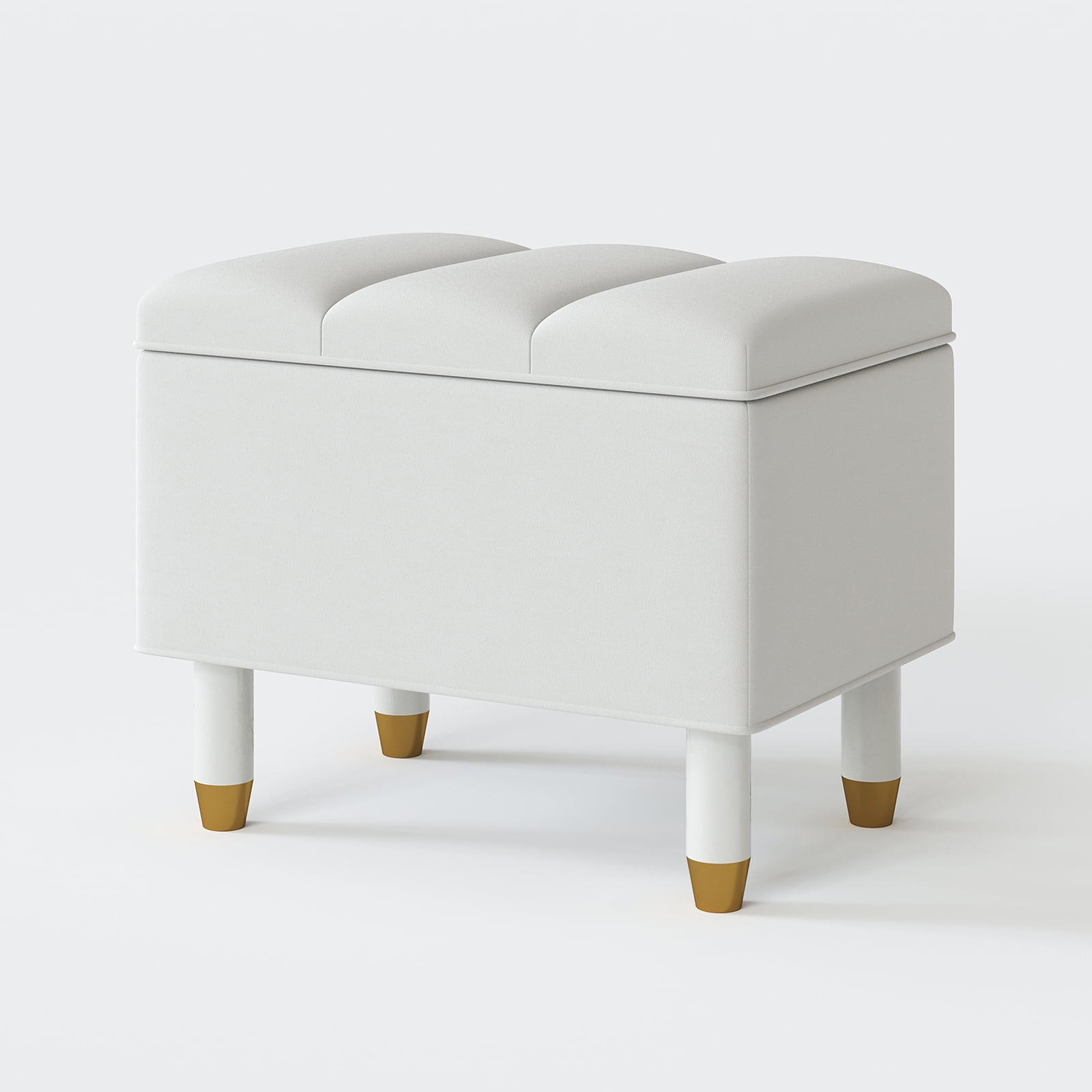 Suoperjoe Square Storage Ottoman, Vanity Chair Footstools, Support ...