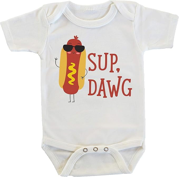 Sup Dawg Hot Dog Food Meme Onesie/Bodysuit - Walmart.com