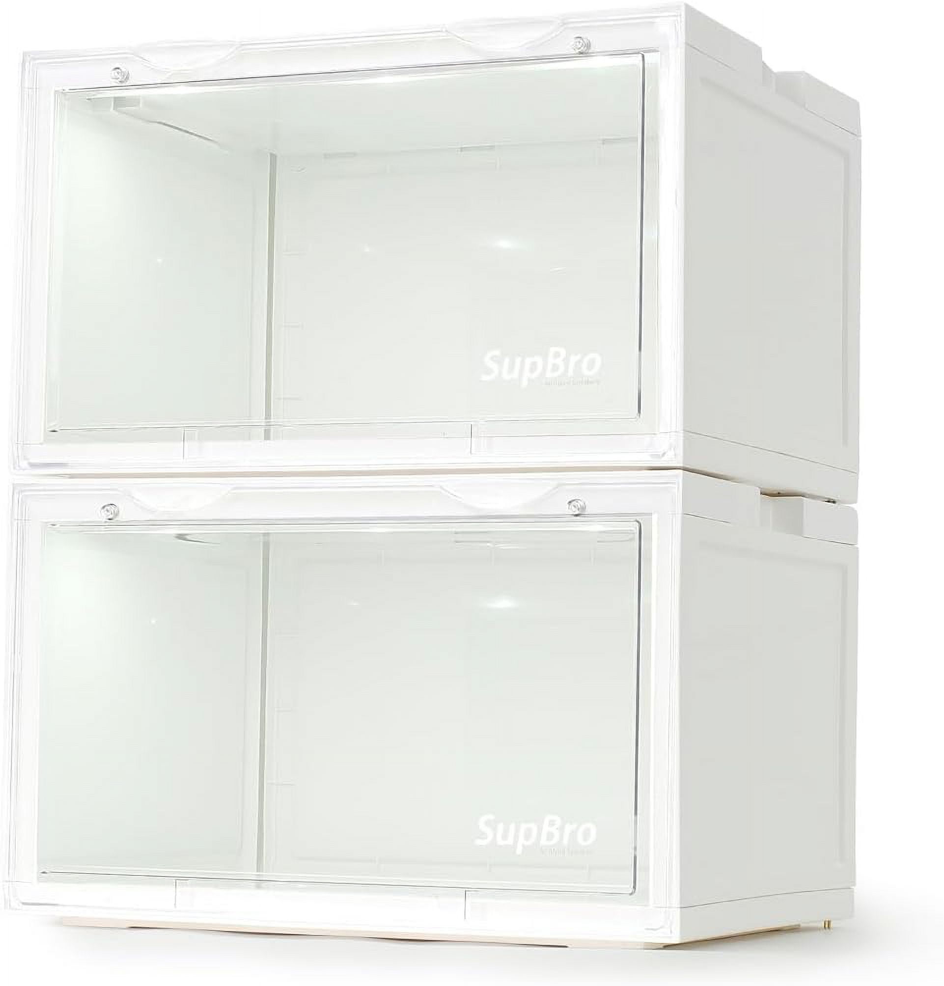 SupBro Led Collection Crate - Voice Control - Easy Access Storage Shoes box, Stackable Shoe ...