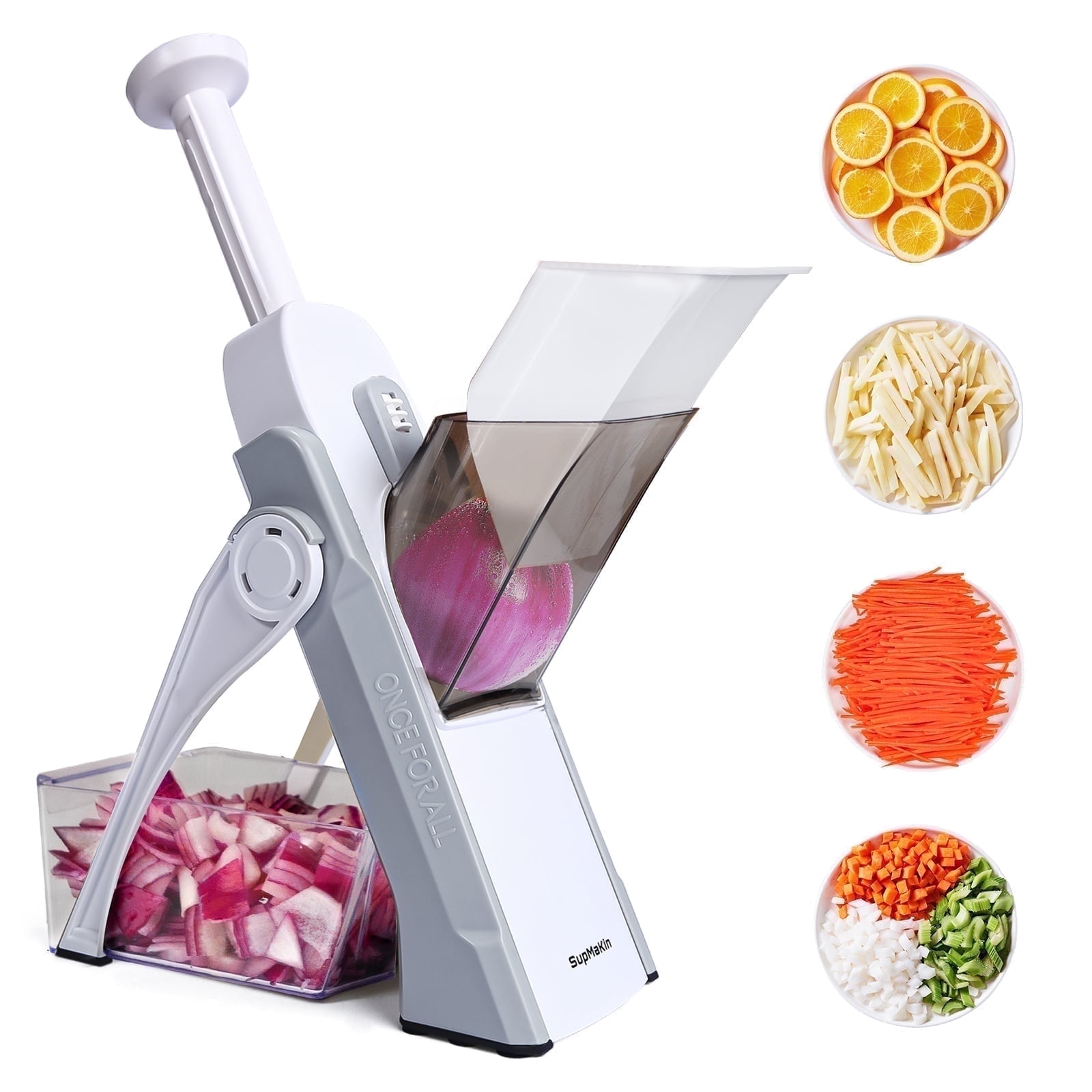SupMaKin Vegetable Chopper, Mandoline Slicer & Grater - Safe ...