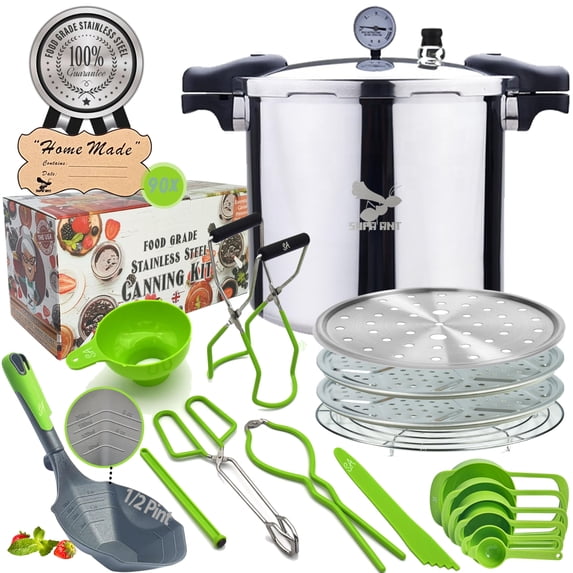 Supa Ant, Pressure Canner, 23 Qt, Complete Home Canning Set - Walmart.com