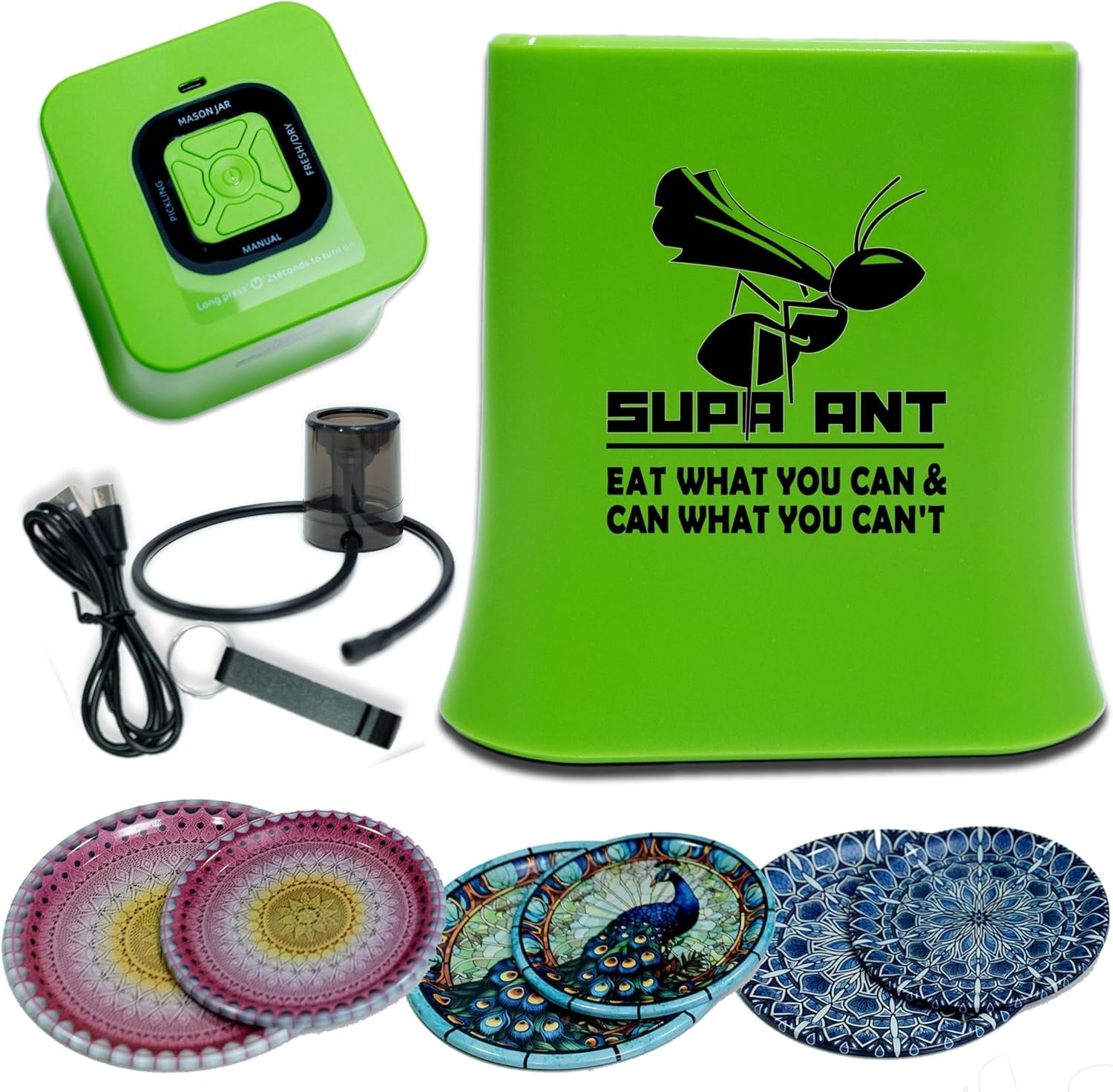 Supa Ant 4in1 Electric Mason Jar Vacuum Sealer Machine for Wide ...