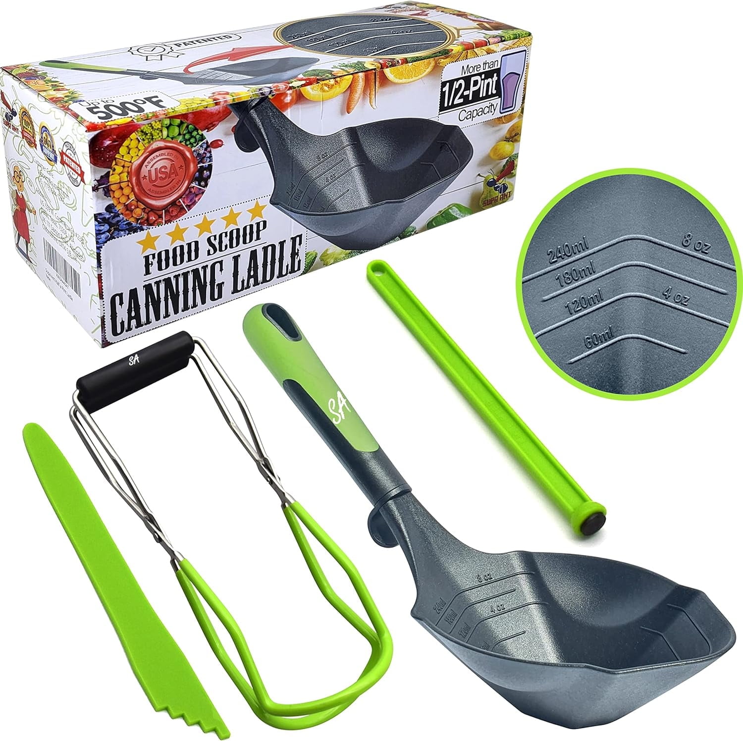 Supa Ant Canning Kit with Jar Lifter, Tongs, Canning Tools, and ...