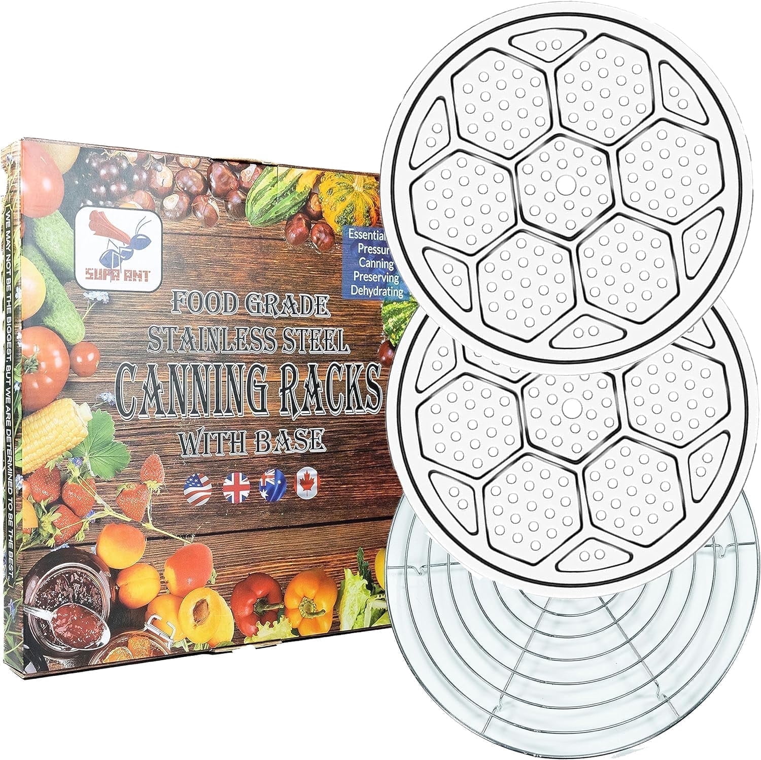 Supa Ant 10.8" Stainless Steel 2-Tier Pot Rack with 1 Hook - Walmart.com
