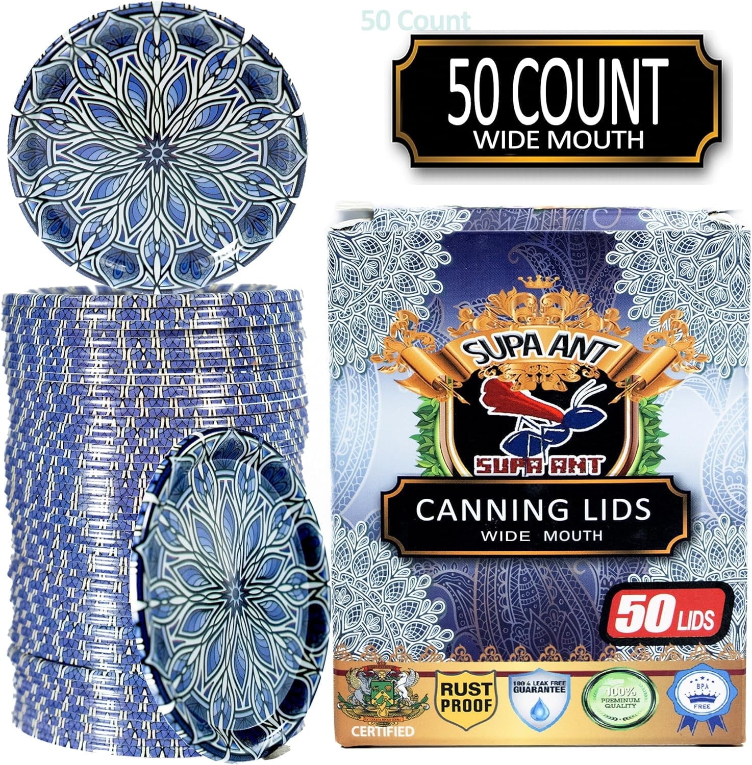 Supa Ant Wide Mouth Canning Lids, Rust proof, Buckle proof and Leak ...