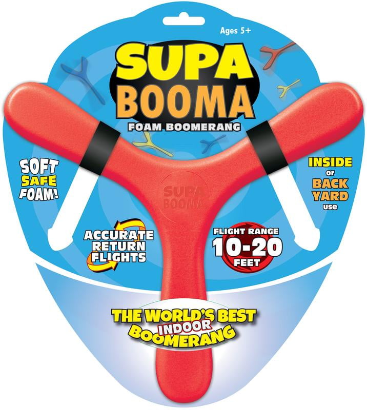 Supa Booma Red Returning Foam Boomerang Indoor & Backyard Use - Walmart.com