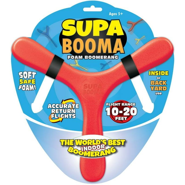 Supa Booma Red Returning Foam Boomerang Indoor & Backyard Use - Walmart.com