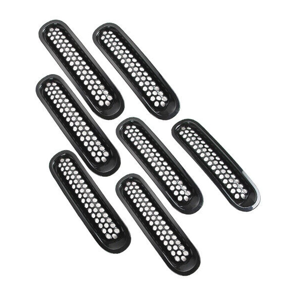 Supagat 7pcs Clip-on Insert Mesh Grill Trim Grilles Cover for Jeep for ...