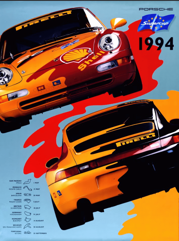 Supar Cup 1996 Car Racing Poster - High-Speed Competition, Classic ...