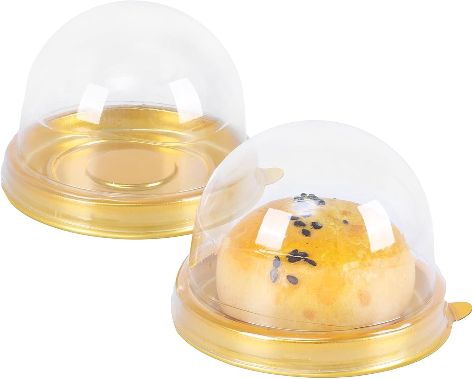 Supbessel 50 Pcs Mini Cake Containers with Clear Dome Lids, Clear ...