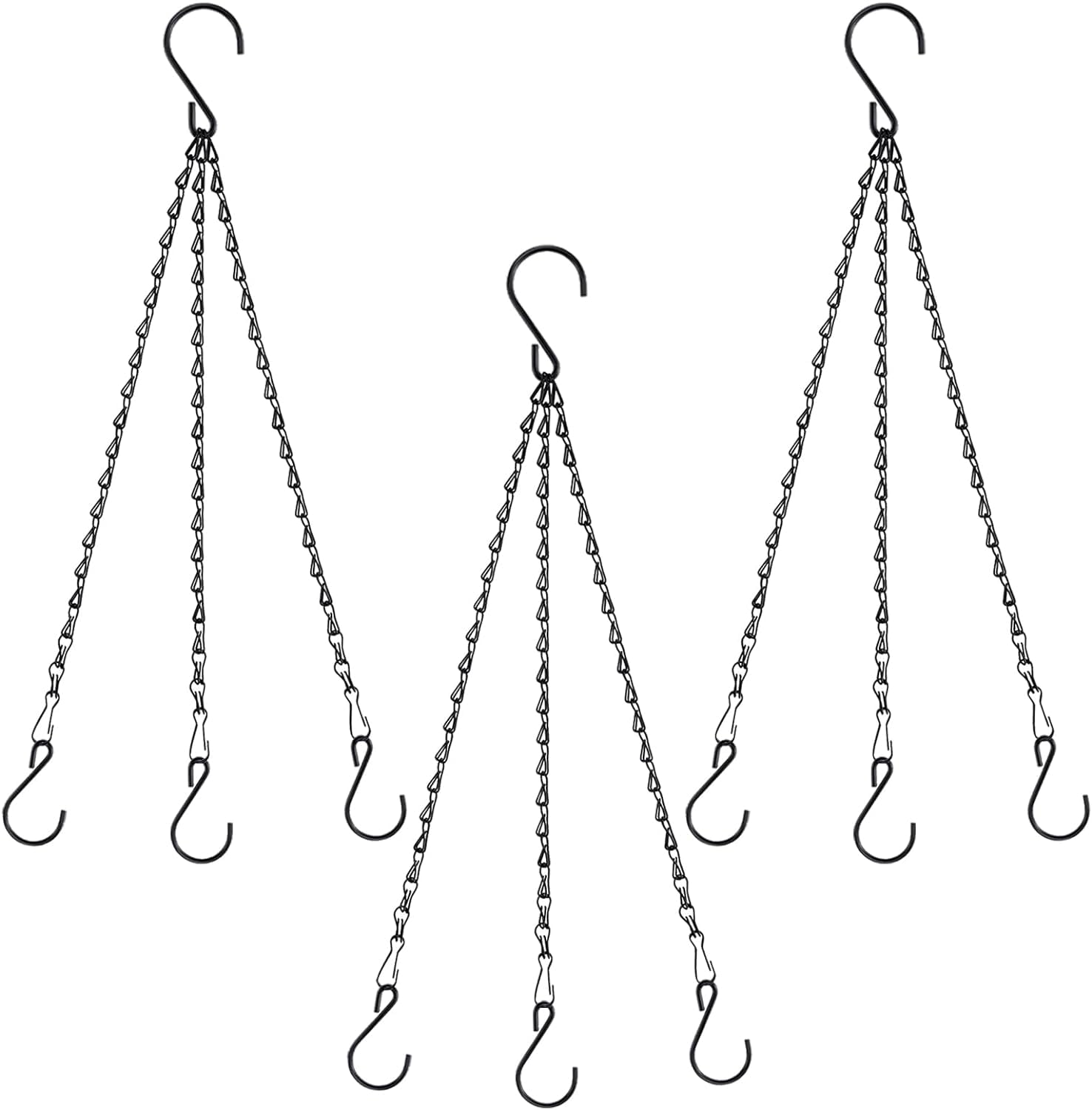 Supbessel Black Hanging Basket Chain, Decorative Plant Hanging Chains ...