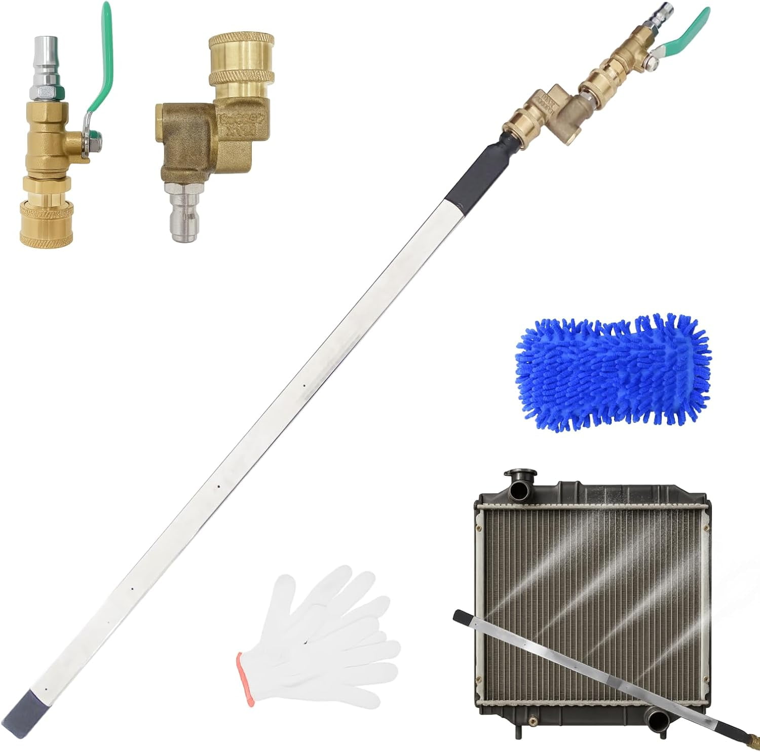 Supbessel Radiator Cleaning Wand, 4500 PSI Pressure Washer Tool for ...