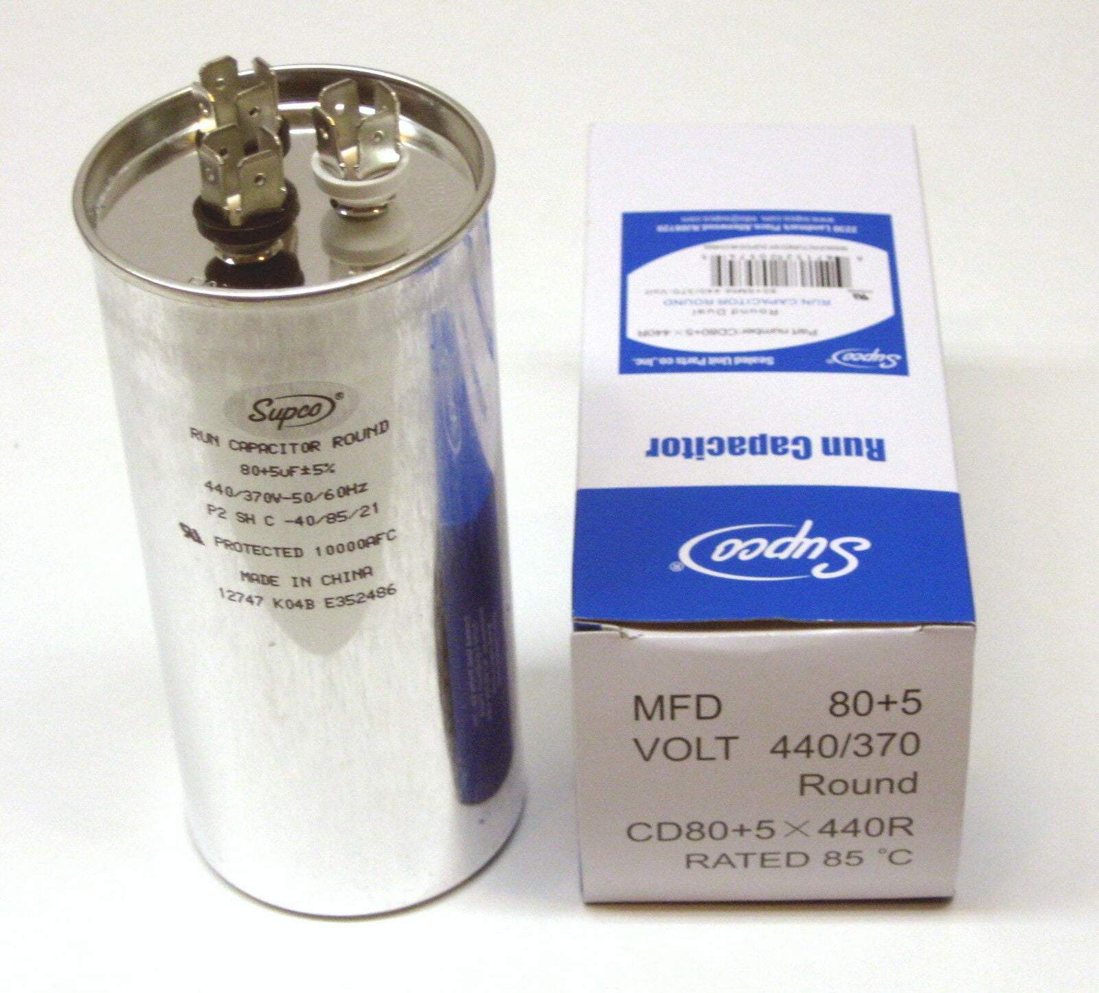 Supco CD80+5X440R 440V Round Dual Run Capacitor - Walmart.com