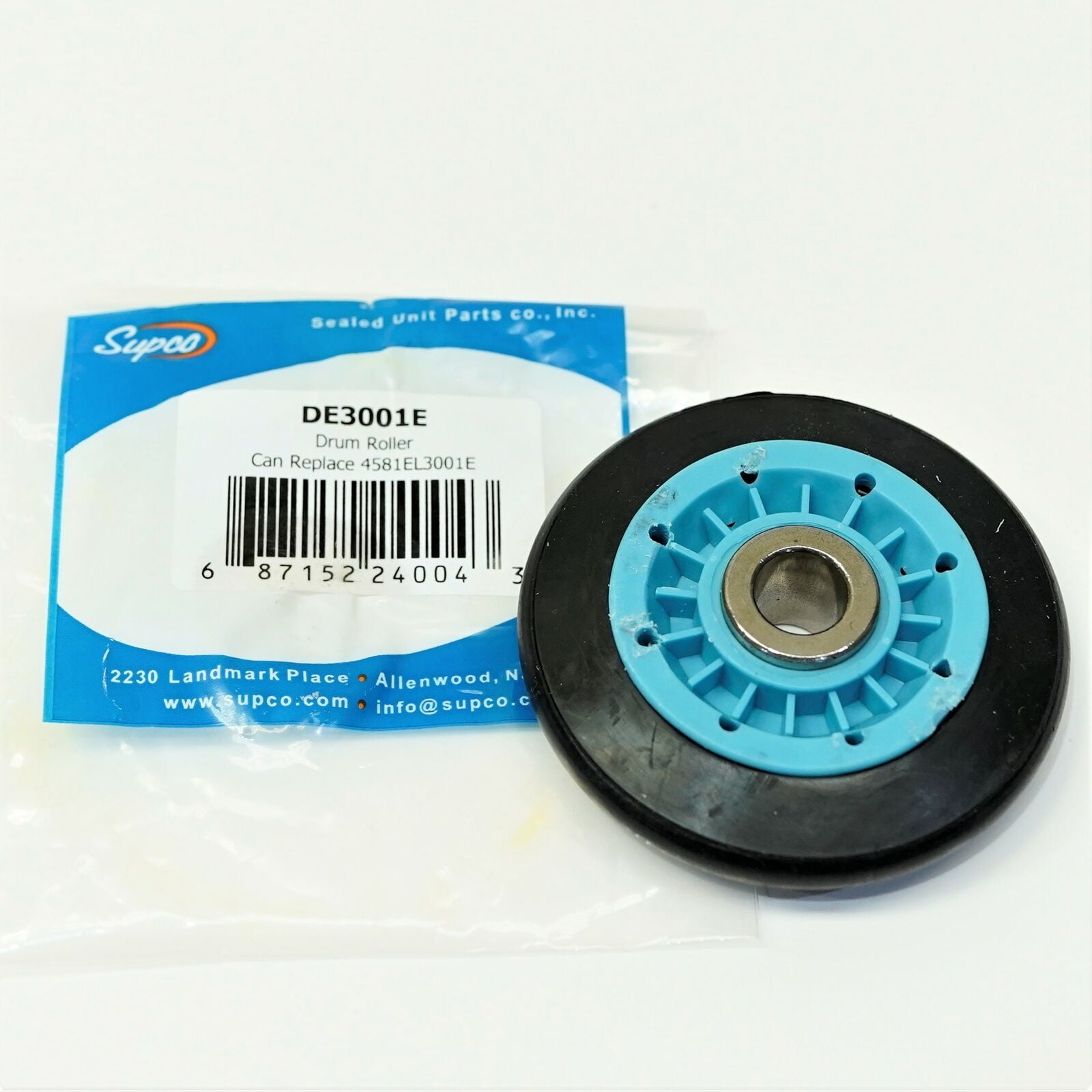 Supco DE3001E Dryer Drum Roller Replaces LG 4581EL3001E - Walmart.com