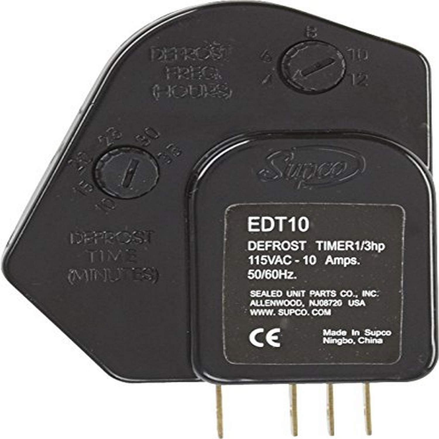 Supco EDT10 Refrigerator Electronic Defrost Timer (120V / 10A ...