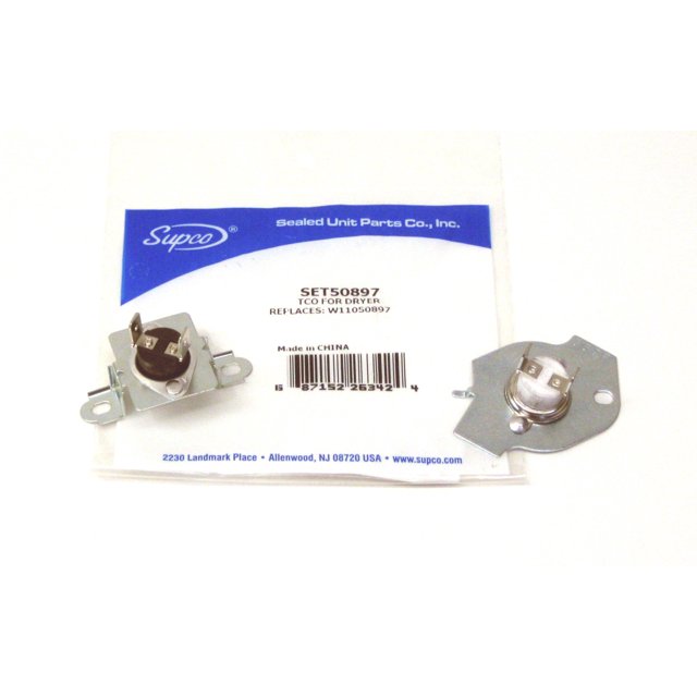 Supco SET50897 Dryer Thermostat Thermal Fuse Replaces W11050897 ...
