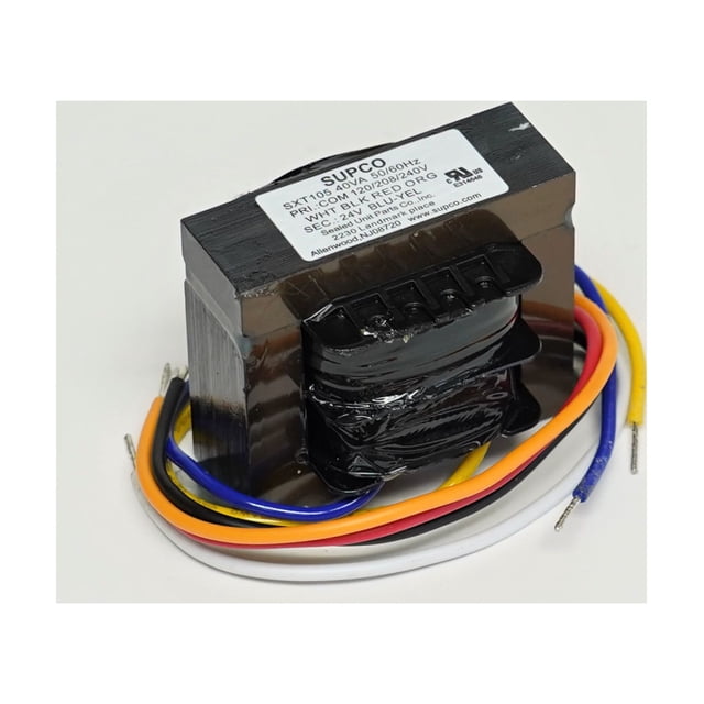 Supco SXT105 40VA HVAC Transformer 120/208/240 Volts x 24 Volt Foot ...