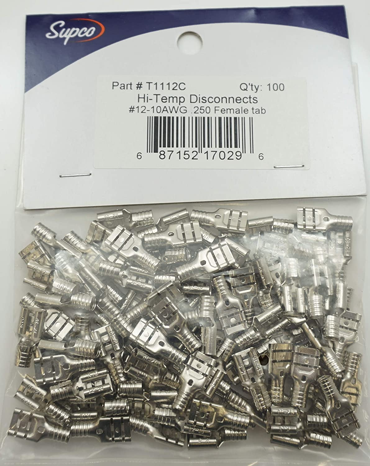 Supco T1112C Quick Disconnect Tab 12-10 Gauge 1/4" Female - Walmart.com