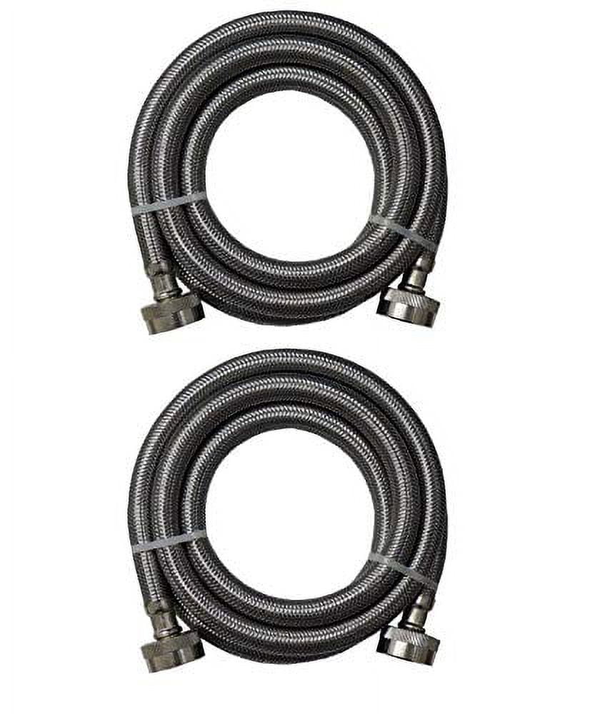 Supco ⅜" X 5' Stainless Steel Inlet Hose for Washers, Package of 2 ...