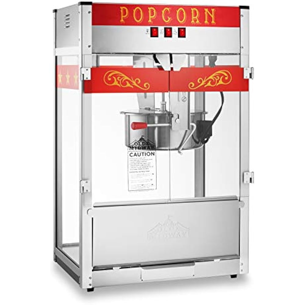 Supdeal Commercial Popcorn Popper Machine with 16oz XL Kettle, Red ...