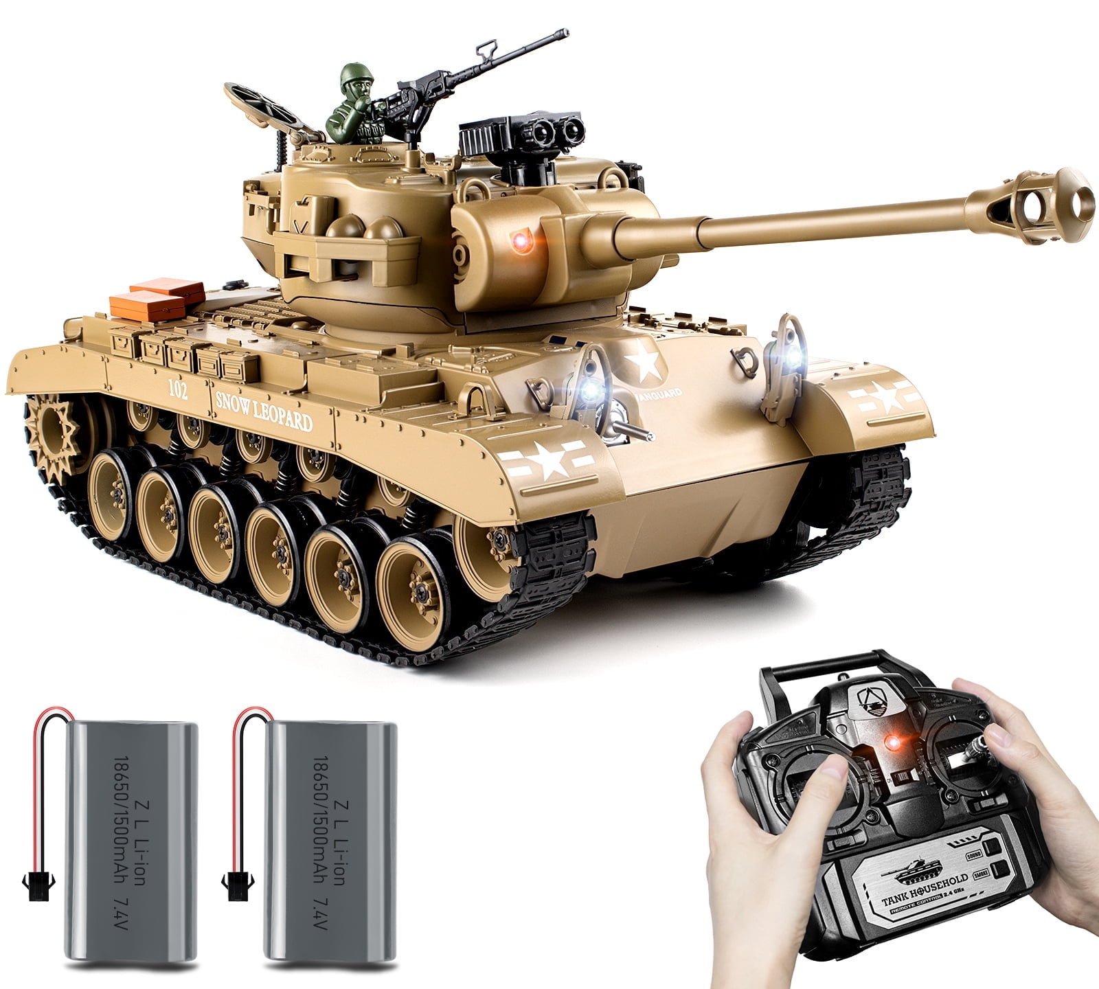 Free Shipping! 1/18 Supdex M26 Pershing RC Tank Remote Control Model Toys Vehicle Military ...