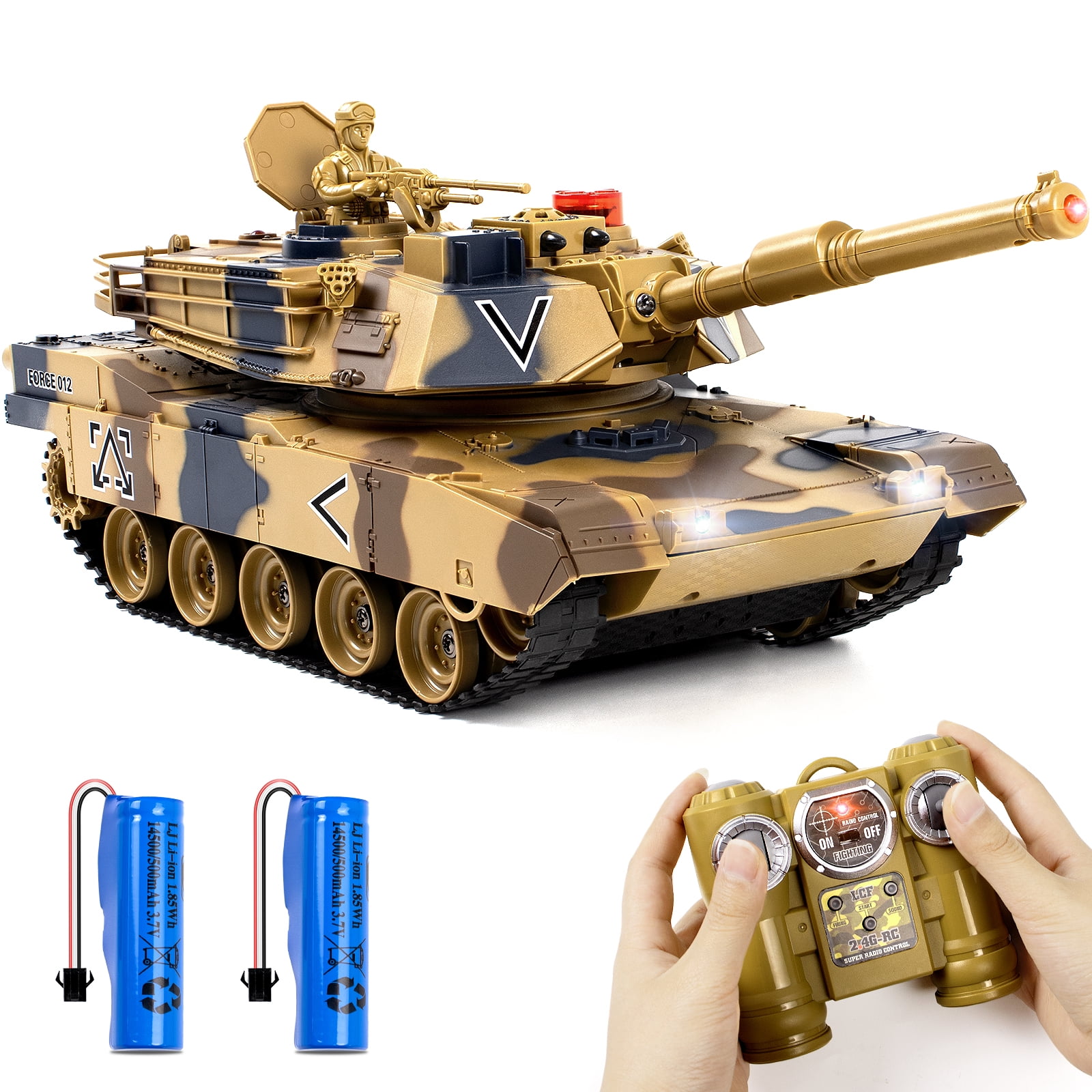 Supdex 1/24 RC Tank US M1A2 Abrams Remote Control Army Model Tank ...
