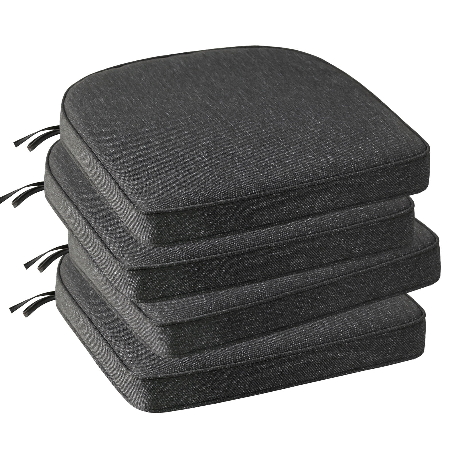 Supdurplus Outdoor Round Corner Seat Cushion, 17"x16"x2", Set of 4, Non ...