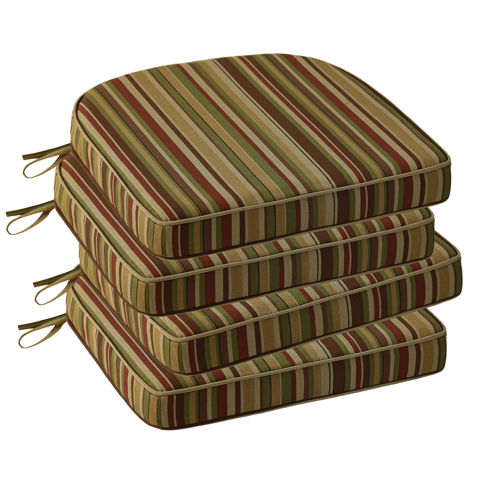 Supdurplus Outdoor Round Corner Seat Cushion, 17"x16"x2", Set of 4, Non ...