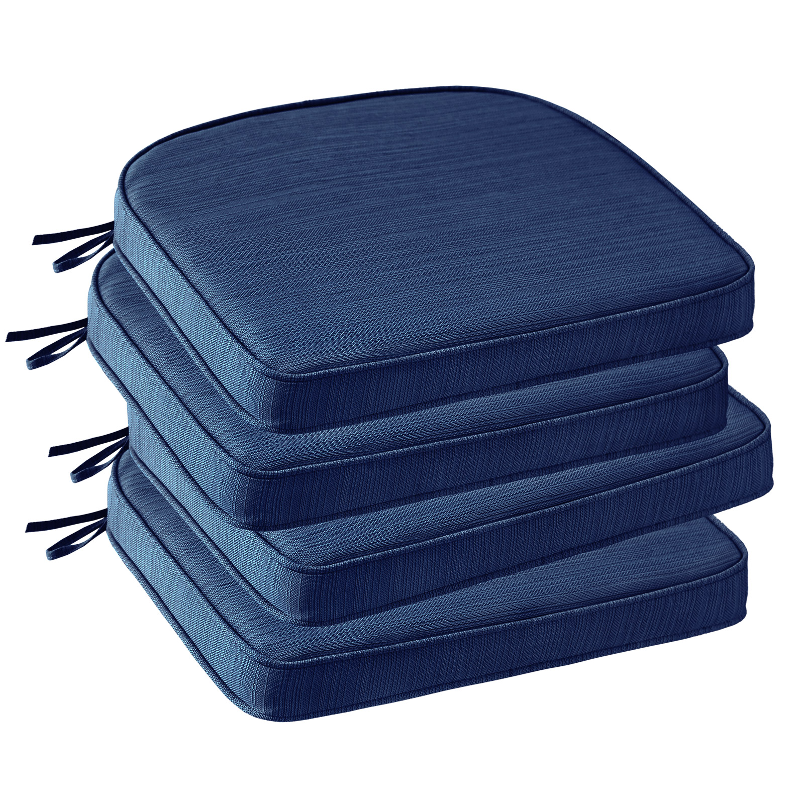 Supdurplus Outdoor Round Corner Seat Cushion, 17"x16"x2", Set of 4, Non ...
