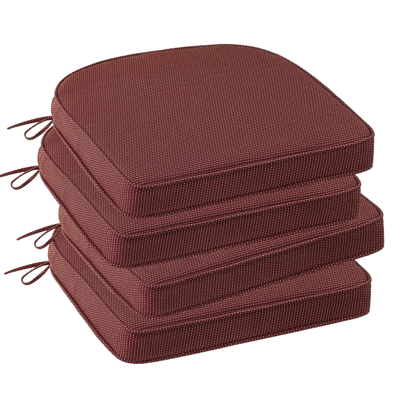 Supdurplus Outdoor Round Corner Seat Cushion, 17"x16"x2", Set of 4, Non ...