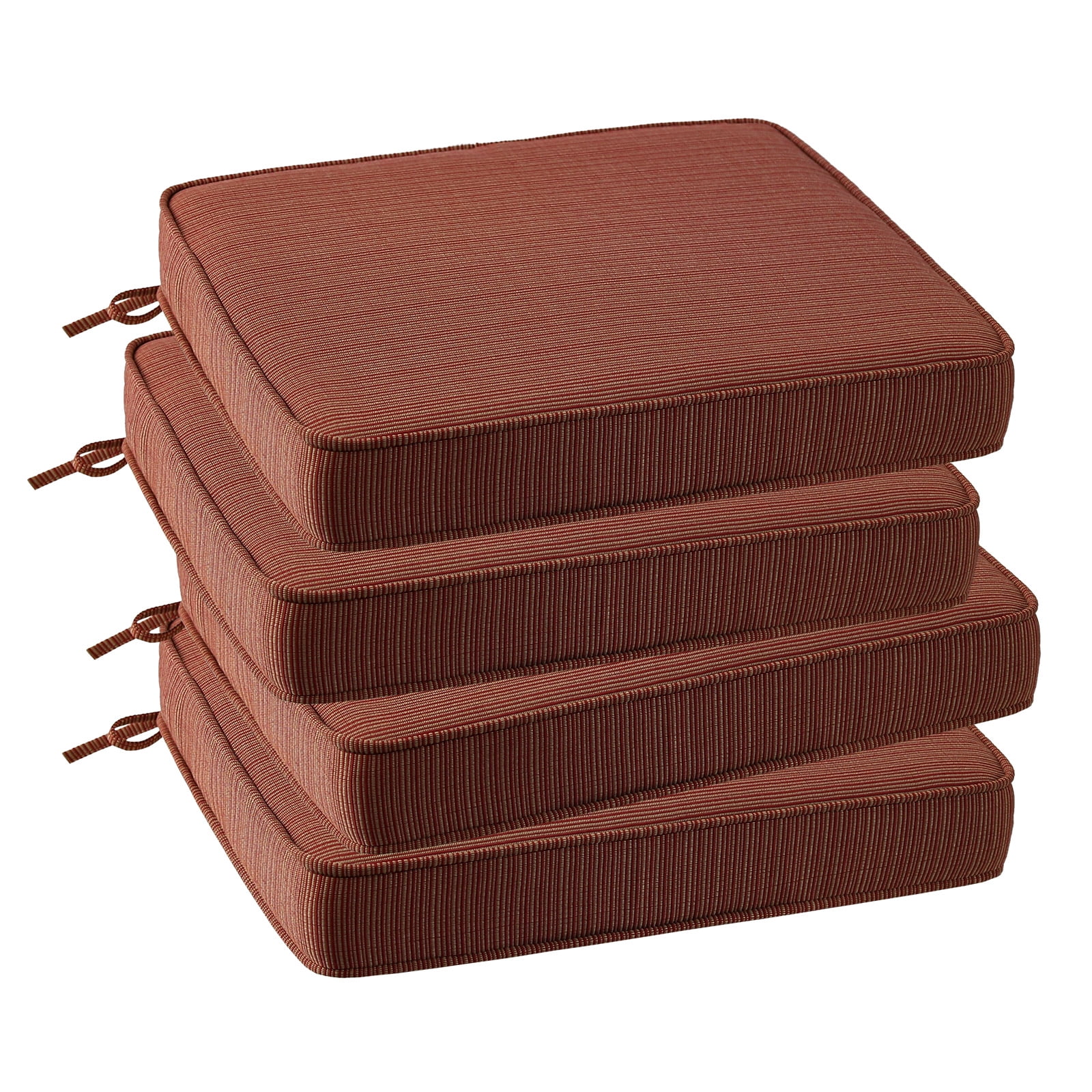 Supdurplus Outdoor Square Corner Seat Cushion, 18.5"x16"x3", Set of 4 ...