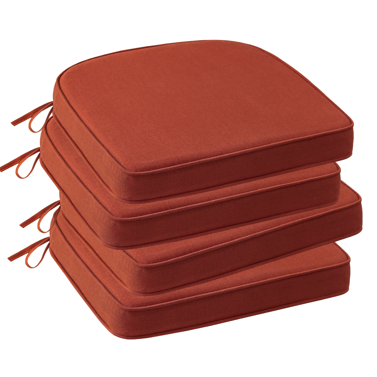 Supdurplus Outdoor Sunbrella Round Corner Seat Cushion, 17"x16"x2", Set ...