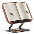 SupeDesk Adjustable Wooden Book Stand for Reading, 360° Rotating ...