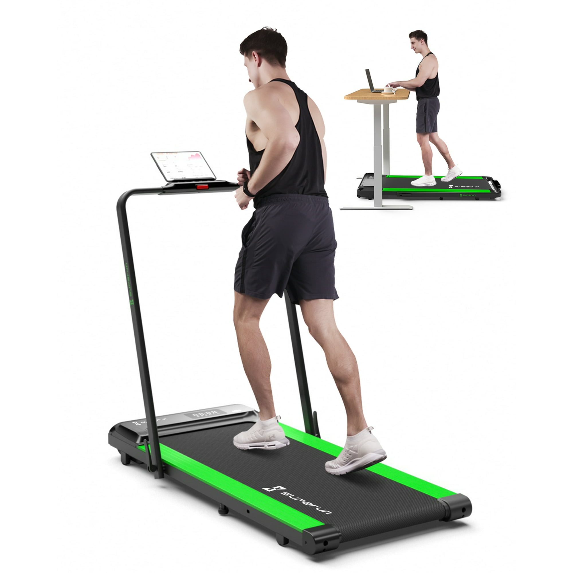 SupeRun Folding 2-in-1 Under Desk Treadmill Walking Pad With Remote ...