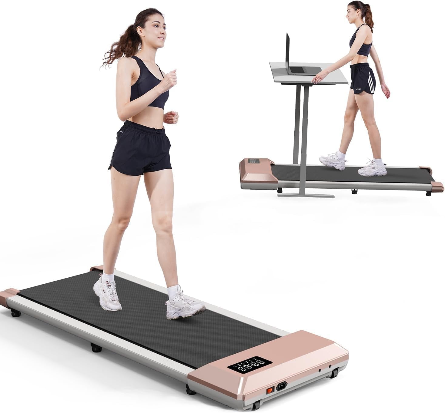 SupeRun Walking Pad, Under Desk Treadmill, 3 in 1 Portable Treadmill ...