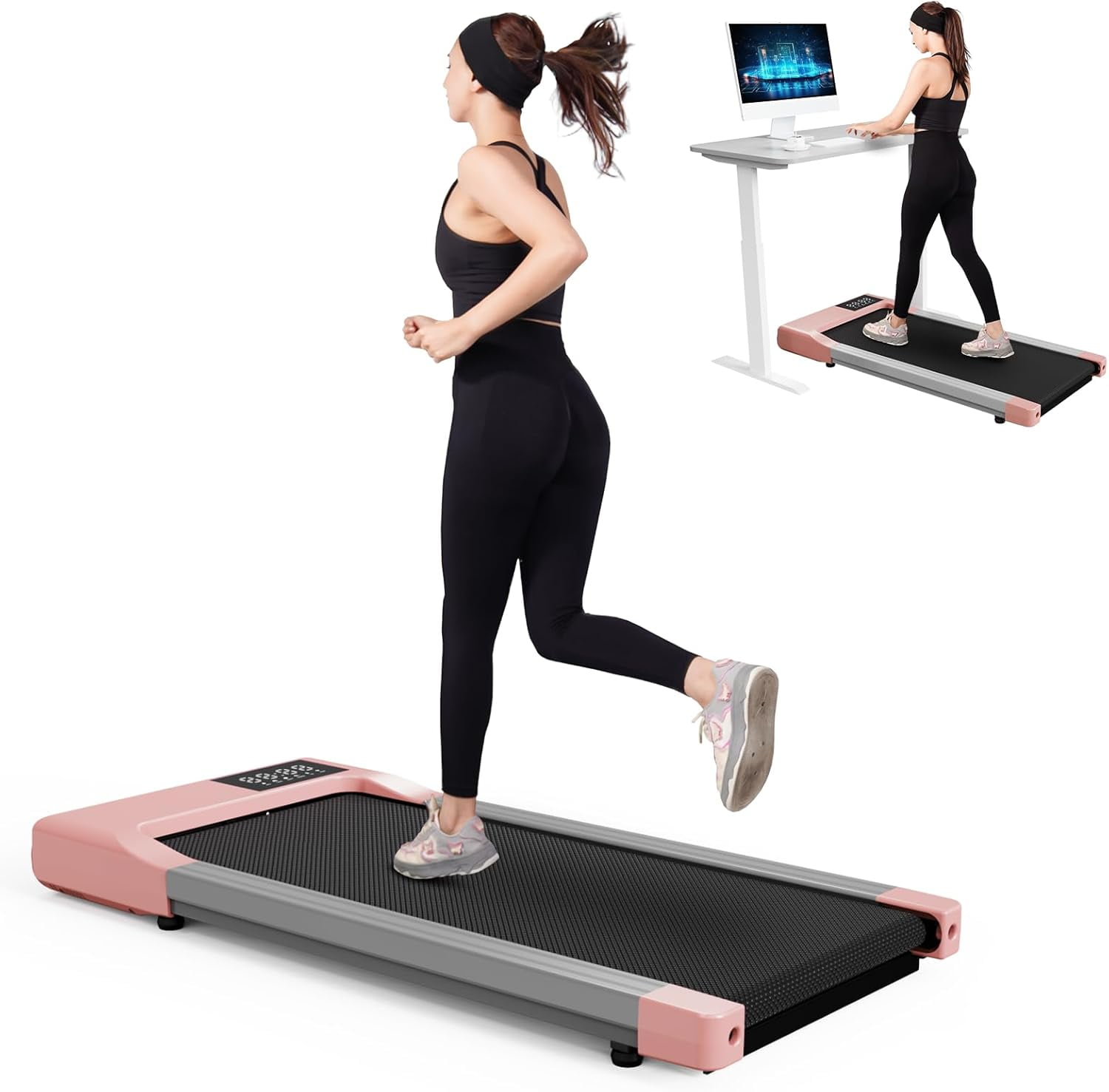 SupeRun Walking Pad, Under Desk Treadmill, 3 in 1 Portable Treadmill ...