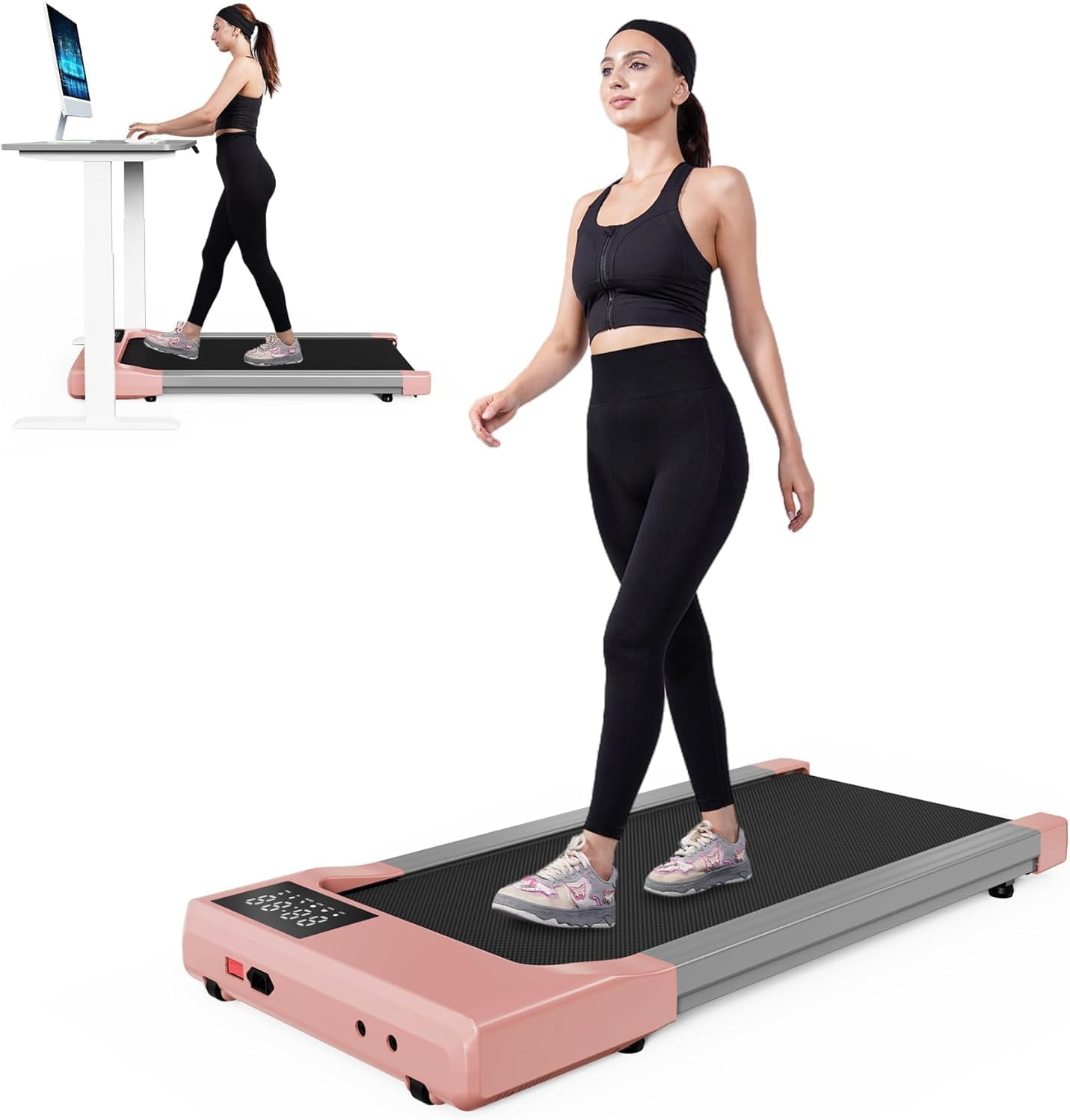 SupeRun Walking Pad, Under Desk Treadmill, 3 in 1 Portable Treadmill ...