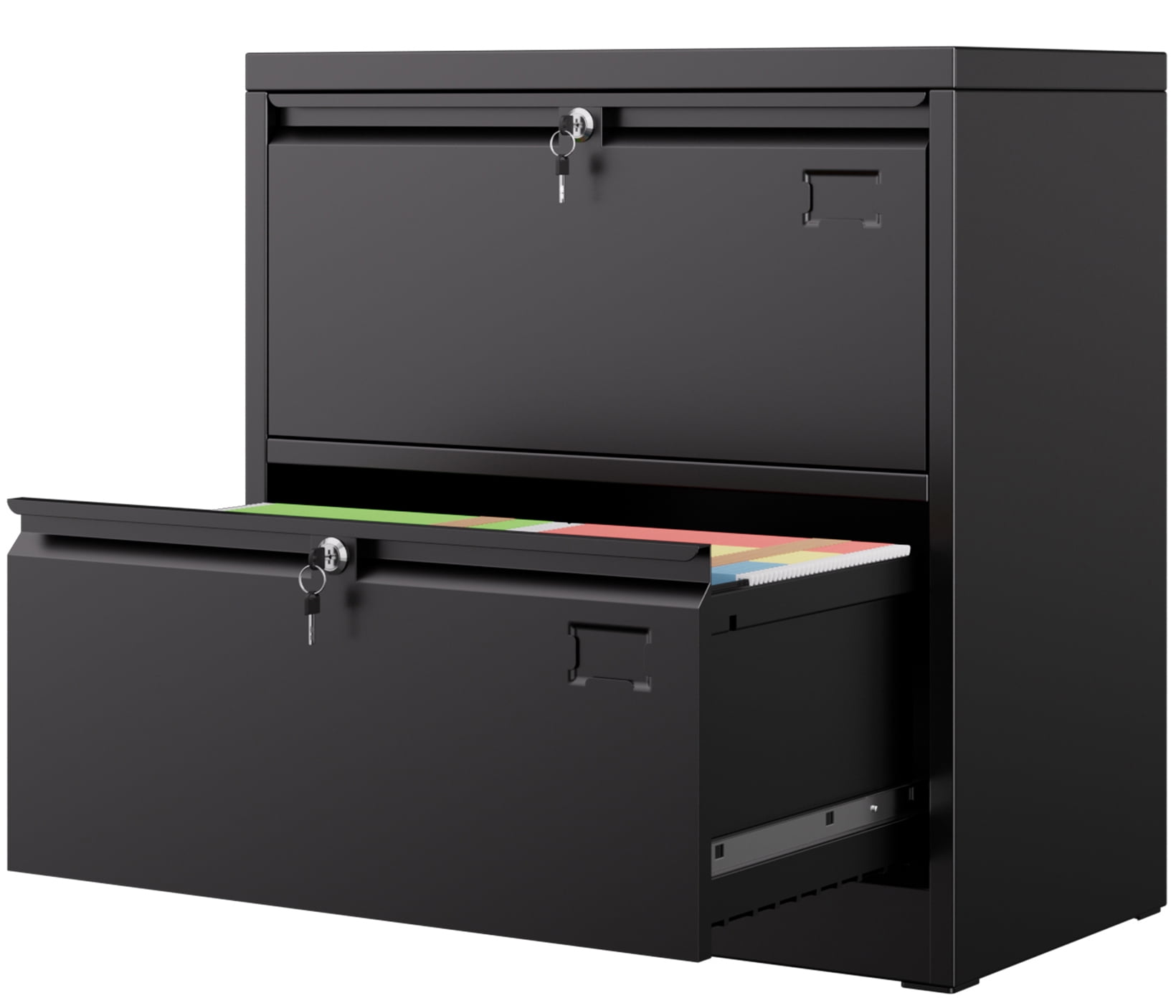 Supeer 2 Drawers Metal Lateral File Cabinets with Individual Locks ...