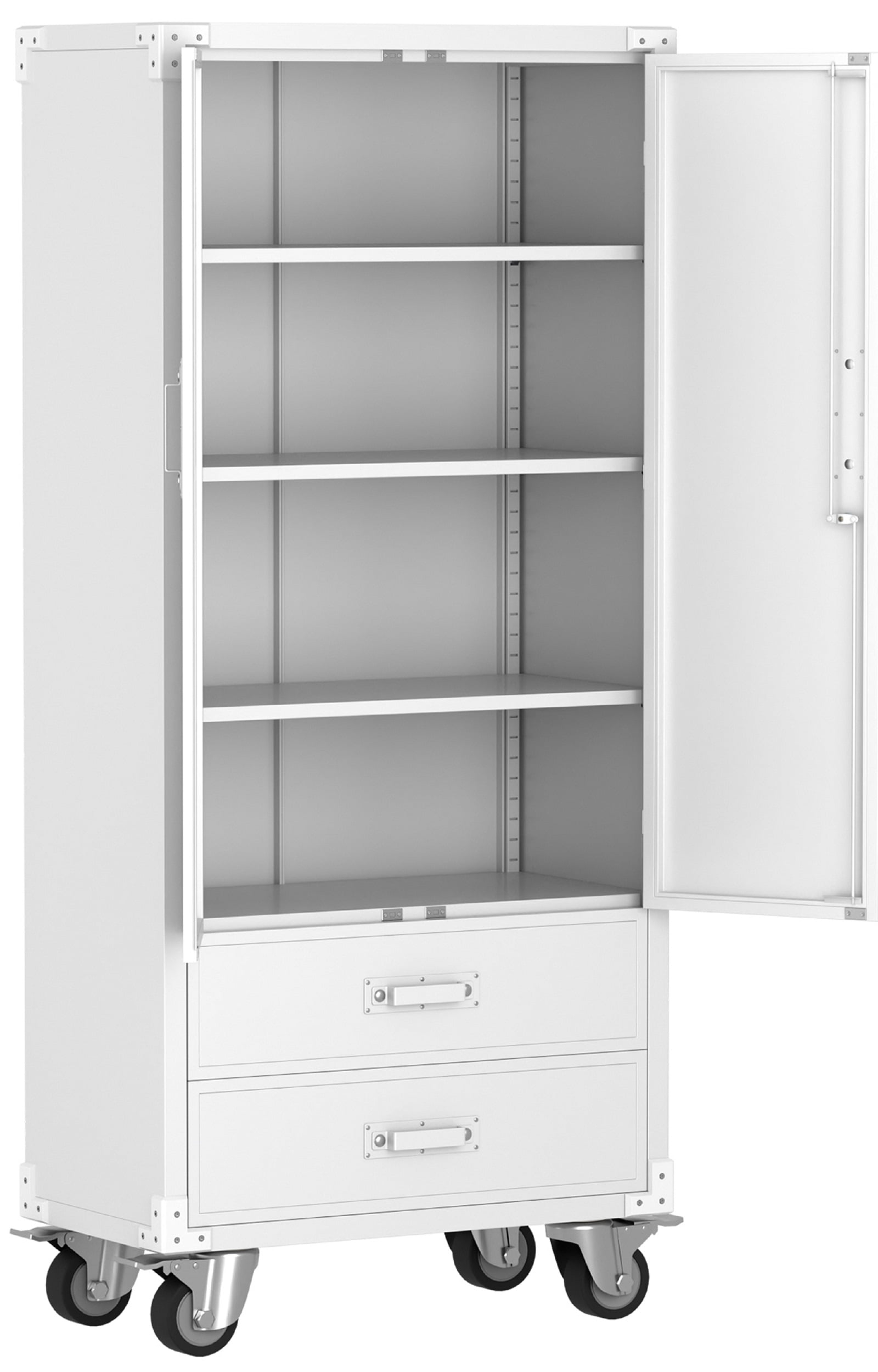 SUPEER 72'' Heavy Duty Metal Cabinet, Lockable, Mobile, 2 Doors ...