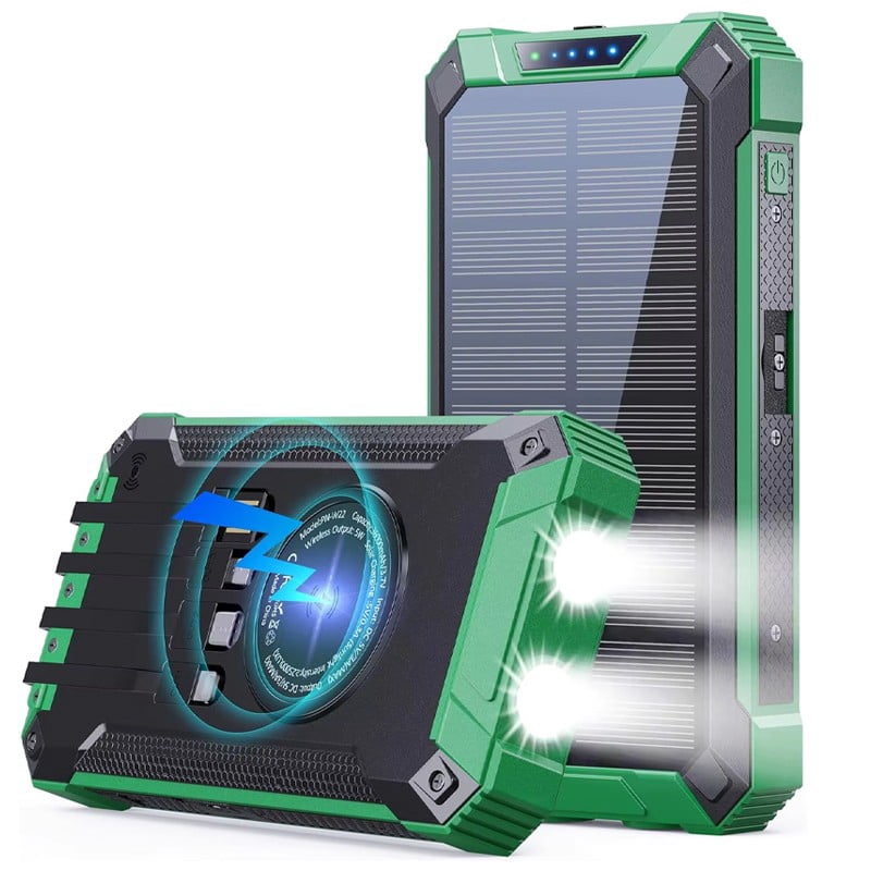 Super 10000mAh 4 USB Portable Charger Solar Power Bank Flashlight for ...