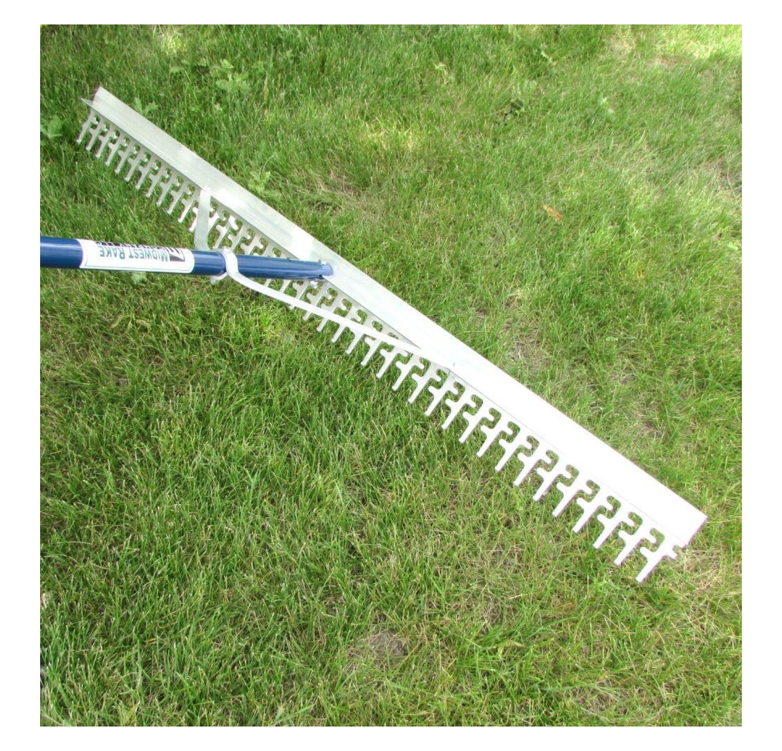 Super 4-Ft Wide Heavy Duty Rake with Extendable 11-Ft Long Handle for ...