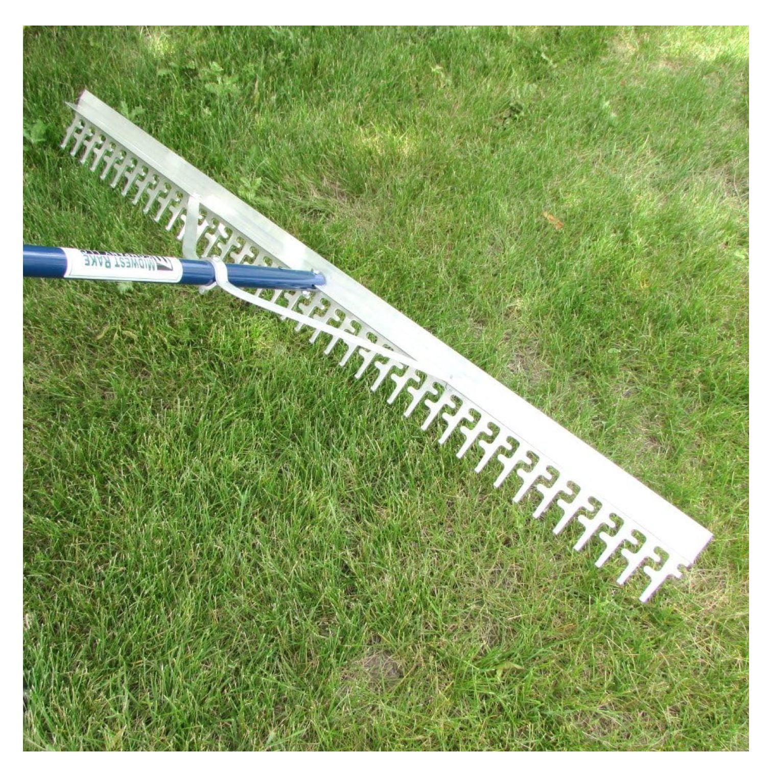 Super 4-Ft Wide Heavy Duty Rake with Extendable 11-Ft Long Handle for ...