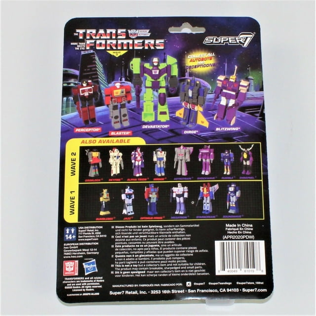 Super 7 Transformers G1 Fallen Leader Optimus Prime - ReAction Figure ...