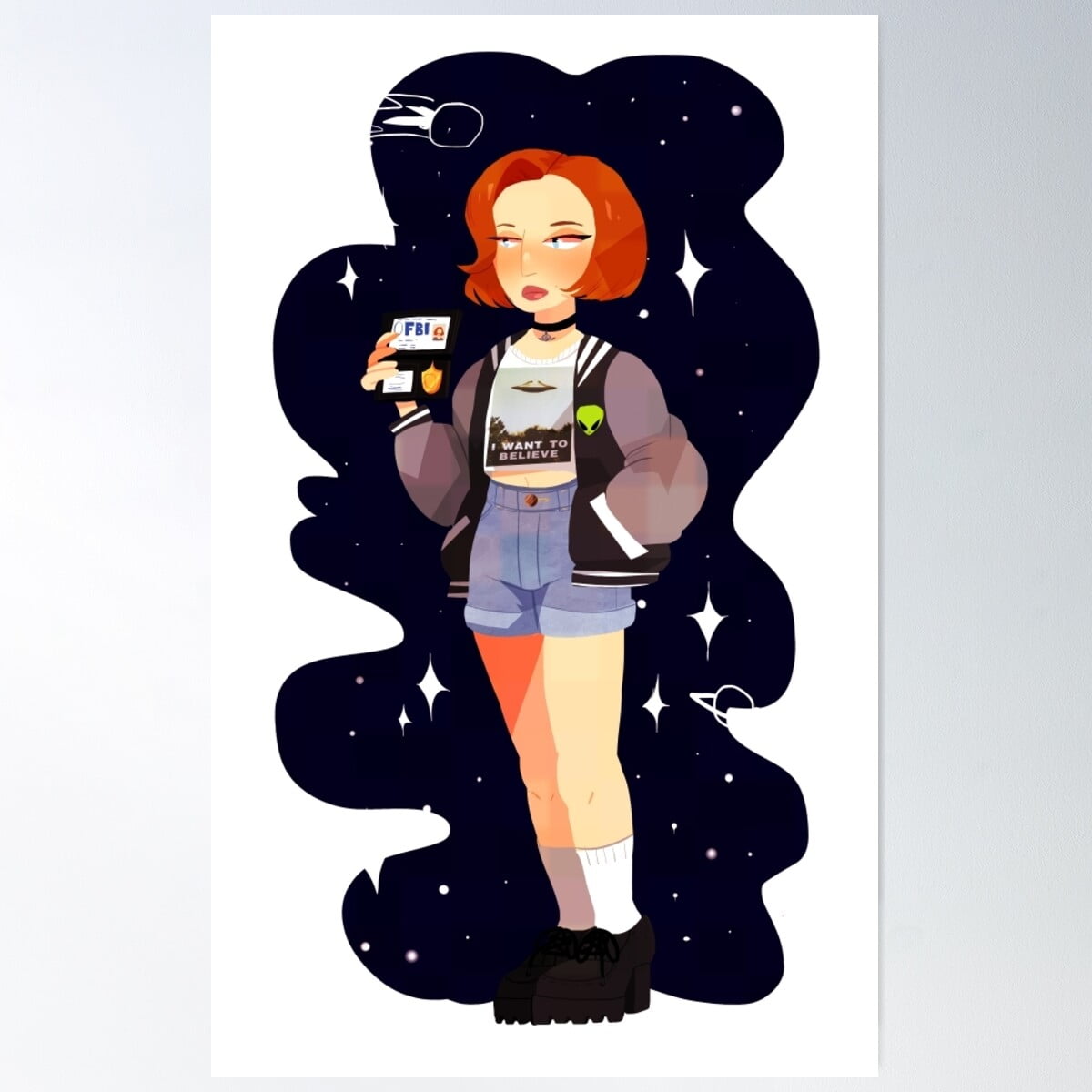 Super 90'S Scully Unlocked Poster Wall Art, Modern Wall Decor For ...