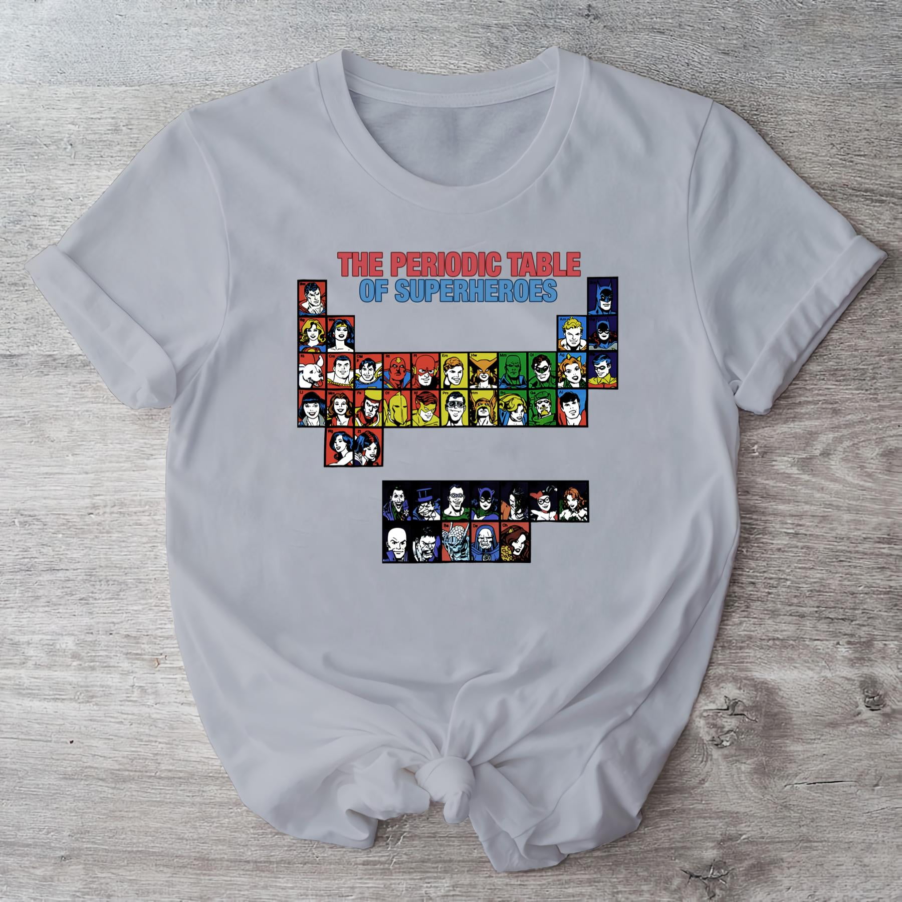 Super Abilities Elements Chart Tee, Science x Hero Mashup Graphic Shirt ...