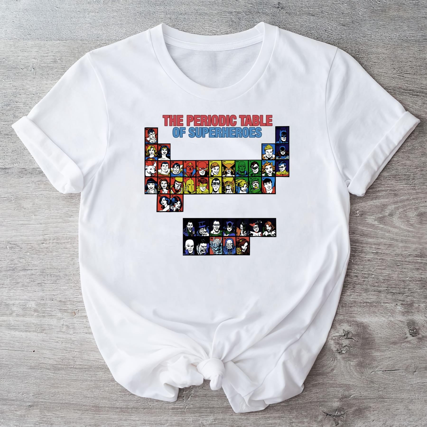 Super Abilities Elements Chart Tee, Science x Hero Mashup Graphic Shirt ...