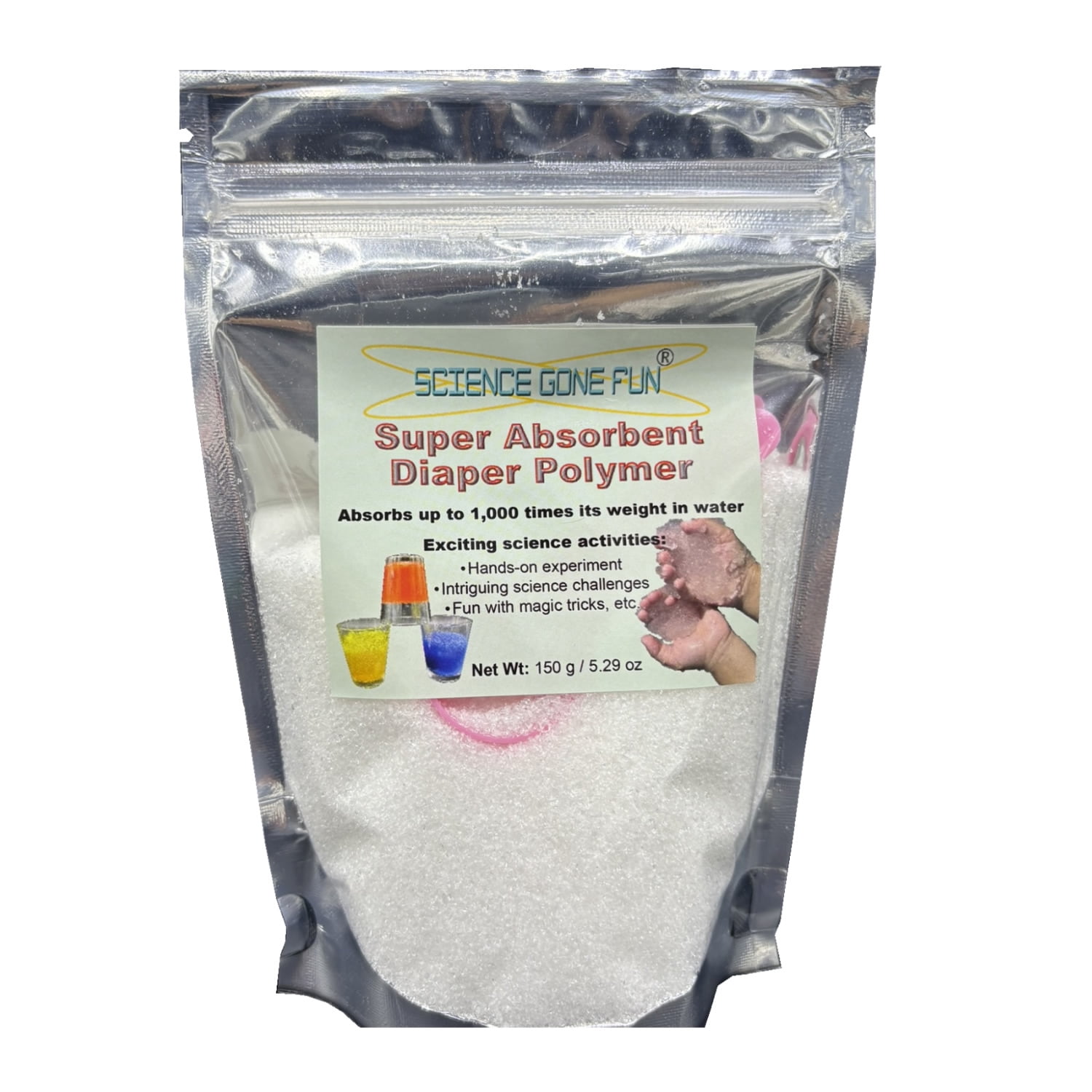 Super Absorbent Diaper Polymer – 150 Grams | Science Gong Fun ...