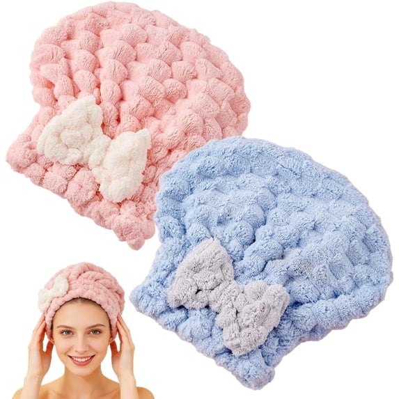 Super Absorbent Hair Towel Wrap,2026 New Microfiber Hair Towel Wrap ...
